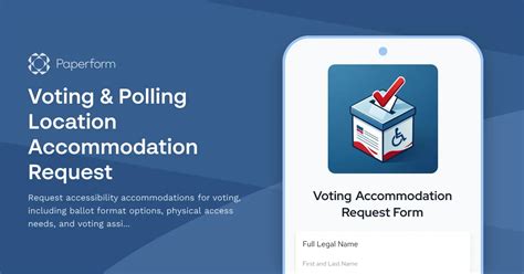 Voting Accommodation Request Form Template Accessible Polling
