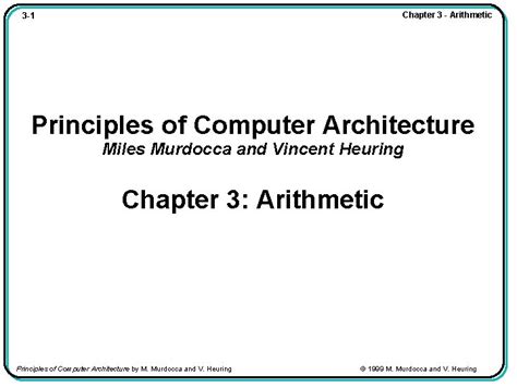 Chapter 3 Arithmetic 3 1 Principles Of Computer