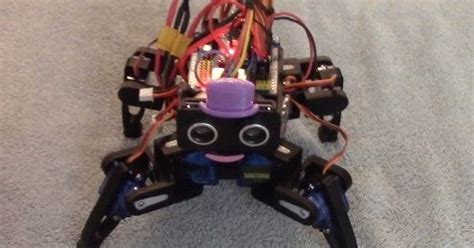 arduino controlled 2 joint 8 servo 4 legged walking robot remix by