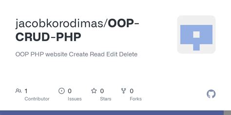 Github Jacobkorodimasoop Crud Php Oop Php Website Create Read Edit Delete