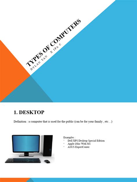 Types Of Computers Powerpoint Dylan Tan Pdf Laptop Personal Computers