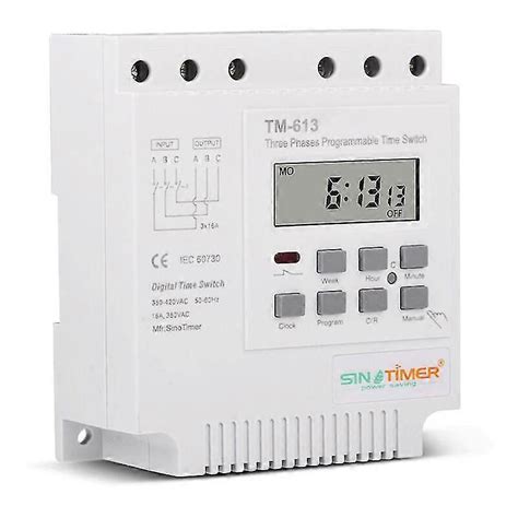 Tm 613 Programmable Time Relay 380v 50 60hz 16a Weekly Relay Power
