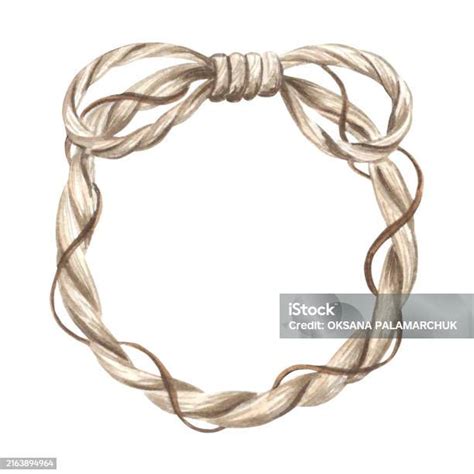 활을 가진 밧줄 화환 코드로 만든 프레임 손으로 그린 수채화 그림이 배경에서 분리되어 있습니다 텍스트를 위한 빈 공간이 있는 마린 화환 카드 인쇄 로고 스티커에 대 한 해상