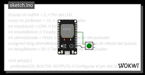 Pulsador Apaga Led Cuando Es Presionado Wokwi ESP32 STM32 Arduino