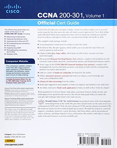 Buy CCNA 200 301 Official Cert Guide Volume 1 Online Baazaar Online