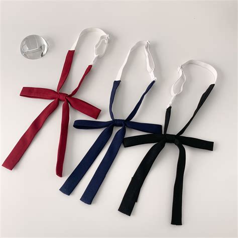 유행템 리본 끈타이 프레피룩 교복 여성타이 나비 넥타이 3color