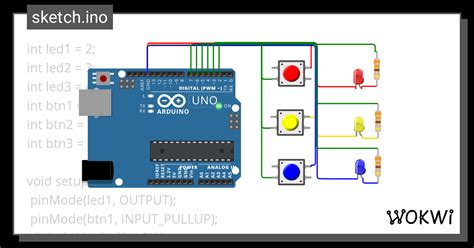 3 btn franz wokwi esp32 stm32 arduino simulator