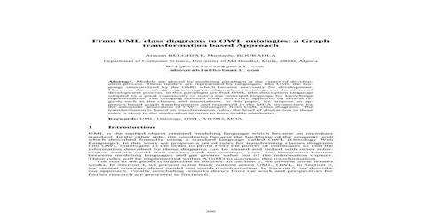 from uml class diagrams to owl ontologies a graph ceur vol