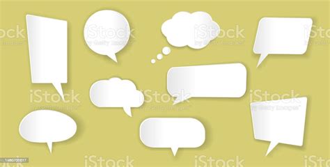 종이 컷 스타일에 그림자스티커 음성 거품 벡터 그림입니다 0명에 대한 스톡 벡터 아트 및 기타 이미지 0명 3차원 형태 Brand Name Online