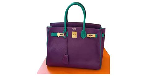 Hermès Birkin Multiple Colors Purple Leather Ref712520 Joli Closet