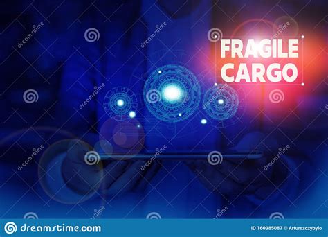 Handwriting Text Writing Fragile Cargo Concept Meaning Breakable Handle With Care Bubble Wrap