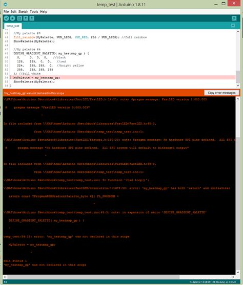 Fastled And Gradient Color Palettes Leds And Multiplexing Arduino Forum