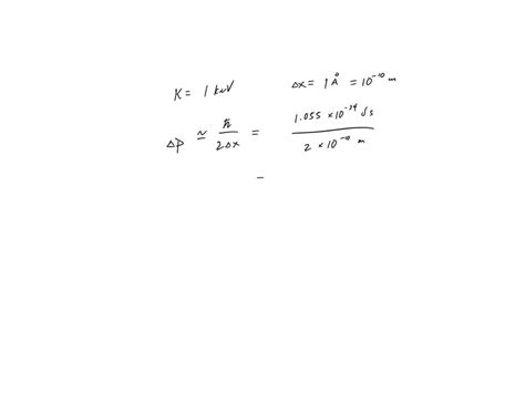 Solved The Position And Momentum Of A 1 Kev Electron Are