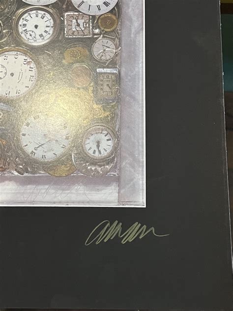 Proantic Signed Poster Framed Arman Accumulation Of Watches Fra