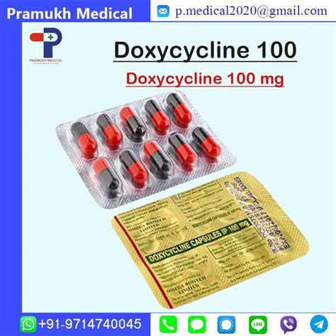 Doxycycline 100mg Capsules Packaging Size 1x10 At Rs 50stripe In Surat Doxycycline 100mg Capsules Packaging Size 1x10 At Rs 50stripe In Surat