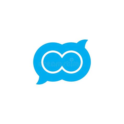 Linked Blue Geometric Bubble Talk Symbol Logo Vector Stock Vector Illustration Of Abstract