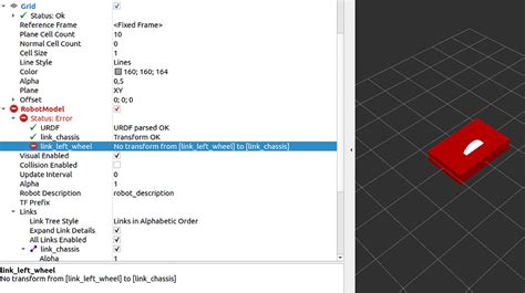 unit 2 build a robot no transform from [link left wheel] to [link chassis] mastering