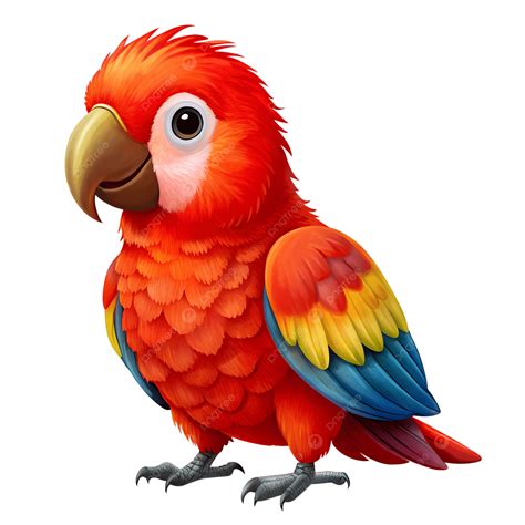귀여운 만화 빨간 머코 앵무새 클립 아트 그림 귀여운 만화 앵무새 붉은 잉꼬 새 열대 조류 클립 아트 Png 일러스트 및 이미지 에 대한 무료 다운로드 Pngtree