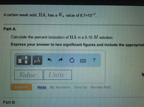 Solved Percent Ionization Chegg Com