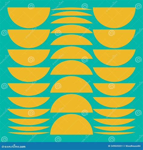 Square Aesthetic Optical Geometry Pattern Cartoon Vector