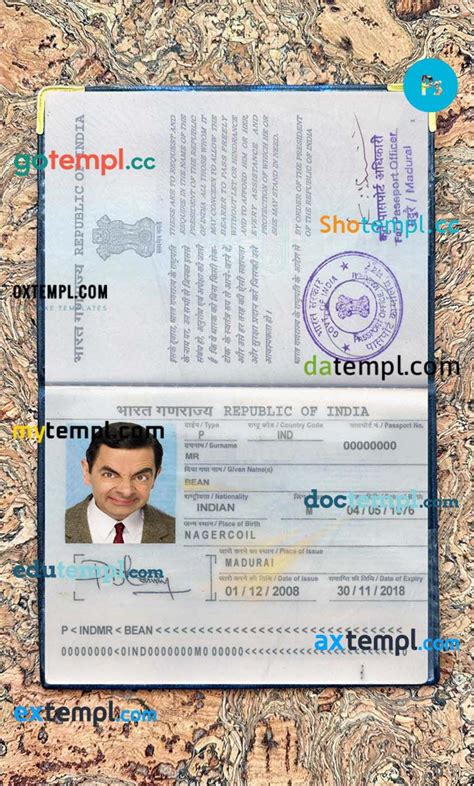 Sample India Passport Editable Psd Files Scan And Photo Realistic Look Sample India Passport Editable Psd Files Scan And Photo Realistic Look