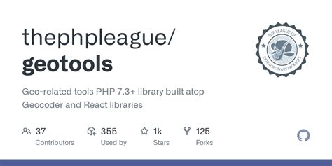 Github Thephpleaguegeotools Geo Related Tools Php 73 Library Built Atop Geocoder And React