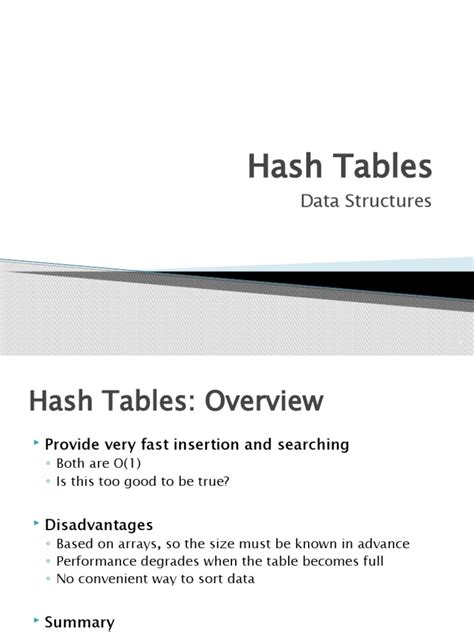Chapter 11 Hash Tables Pdf Database Index Theoretical Computer