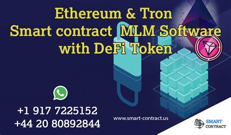 Ethereum And TRON Smart Contract MLM Software With DeFi Token Smart Contract Developers