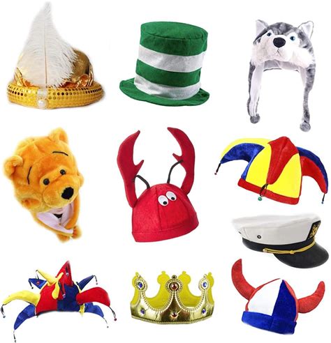 Novelty Party Hatsfunny Costume Hats6 Assorted Dress Up Party Hats