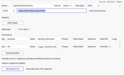 error message stripe api call to update id documents apis bubble forum