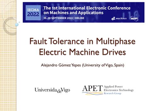 Pdf Slides Of The Iecma 2022 Keynote Presentation Fault Tolerance In Multiphase Electric