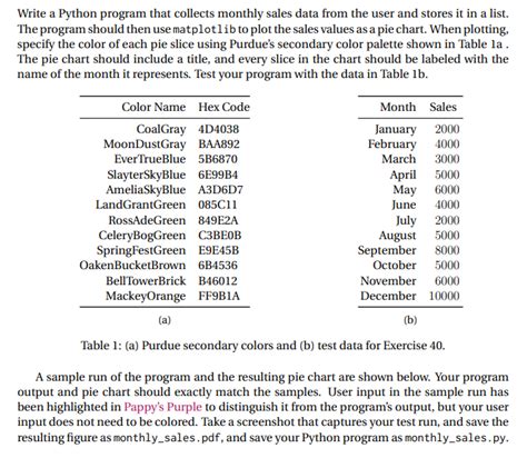 Solved Write A Python Program That Collects Monthly Sales Chegg