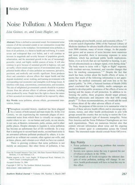 Pdf Noise Pollution A Modem Plague Dokumen Tips