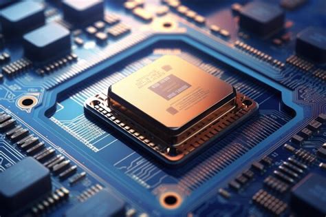 Premium Ai Image Microprocessor On Motherboard Computer Circuit
