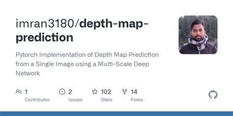 github imran3180 depth map prediction pytorch implementation of
