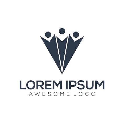 피플 그룹 실루엣 로고 무료 벡터