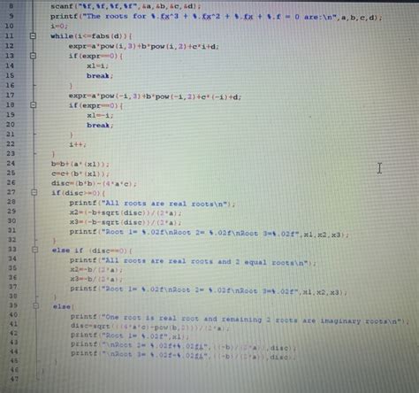 Solved Finclude Include Int Main Float Abcd Xl X2