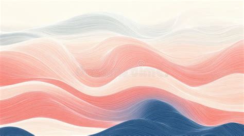 Abstract Fluid Wave Pattern With Soft Pastel Curves And Gentle Gradient Flow Stock Image Image