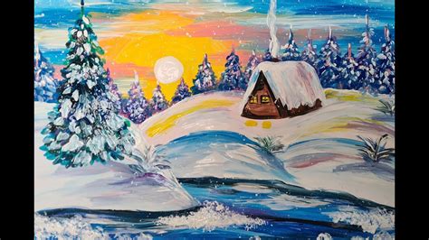 РИСУЕМ ЗИМНЮЮ СКАЗКУ Youtube