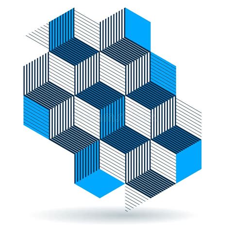 Isometric 3d Cubes Vector Abstract Geometric Background Abstraction Art Polygonal Graphic