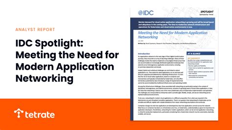IDC Spotlight Meeting The Need For Modern Application Networking