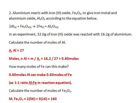 Limiting Reactants Teaching Resources