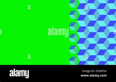 Cube Transition Animation On Green Background Cube Video Transition Animation With Main Color