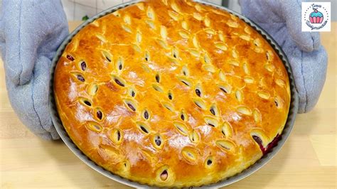 Сдобный ПИРОГ с ВИШНЁВОЙ НАЧИНКОЙ 🍒 которая хорошо держит форму и не вытекает Youtube