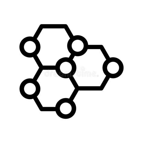Molecule Icon Vector Chemistry Illustration Sign Scientific Symbol Chemical Bonds Logo Stock