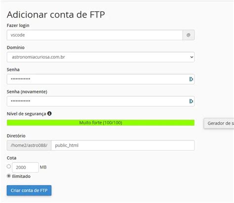 Como conectar o Visual Studio Code à hospedagem