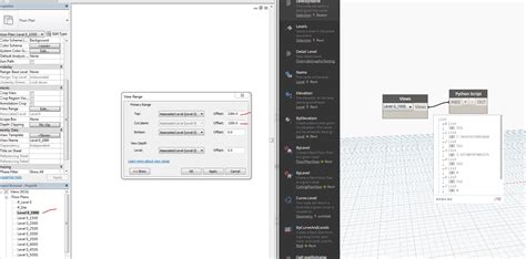 Retrieve View Range Parameters Revit Dynamo