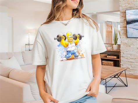 Homer Simpson Png Super Strong Homer Working Out Chibi Style Gym