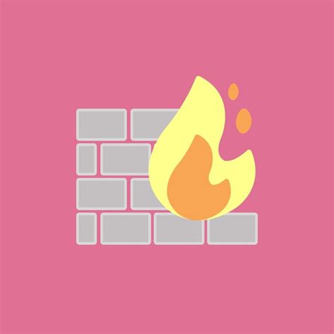 Premium Vector Firewall Security Logo Vector Illustration Flat Design Icon