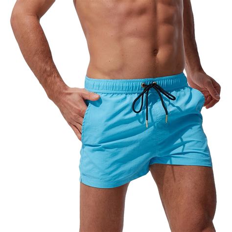 Ovticza Mens Swim Trunks Beach Square Leg Swimsuit Boxers Solid Quick Dry Swim Suits Shorts With